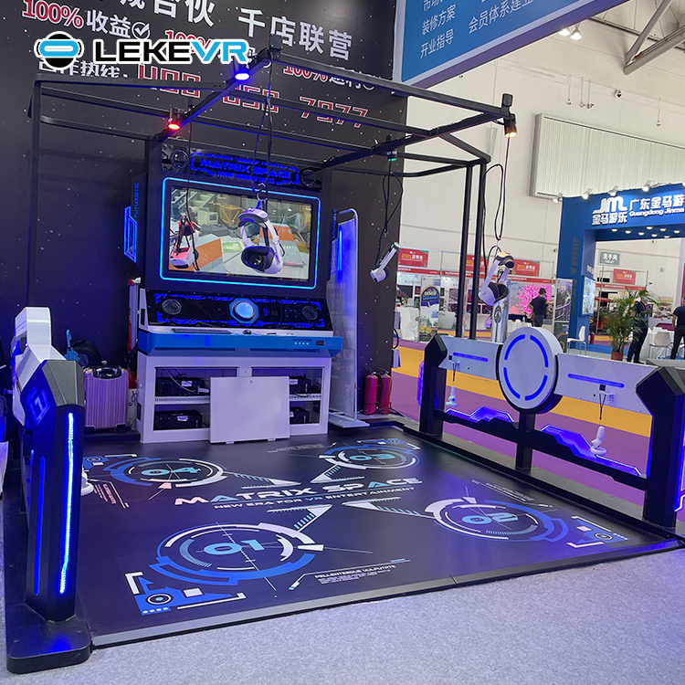 LEKE VR Project 4 Players Teamwork Games 9D VR Arcade Zombie Shooting ...